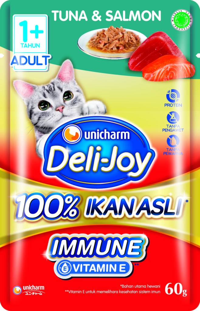 Deli-Joy Pouch Adult Immune Tuna & Salmon – Unicharm Pet Indonesia
